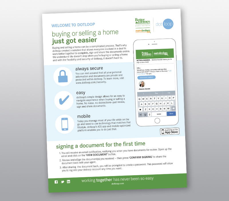 Benefits of DotLoop Flyer - Metro Brokers Supply