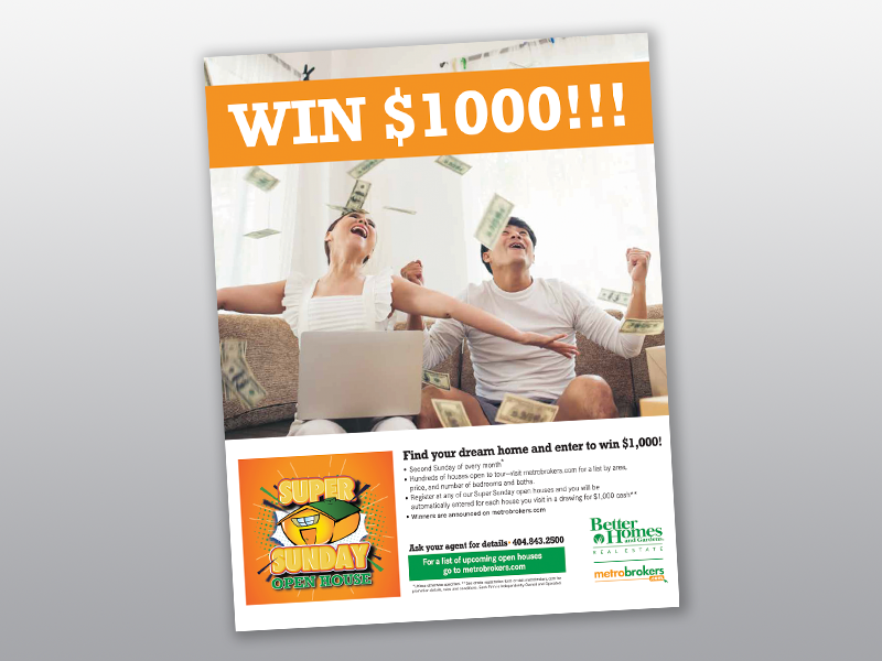 Super Sunday Promotional Flyer for Buyers - Metro Brokers Supply