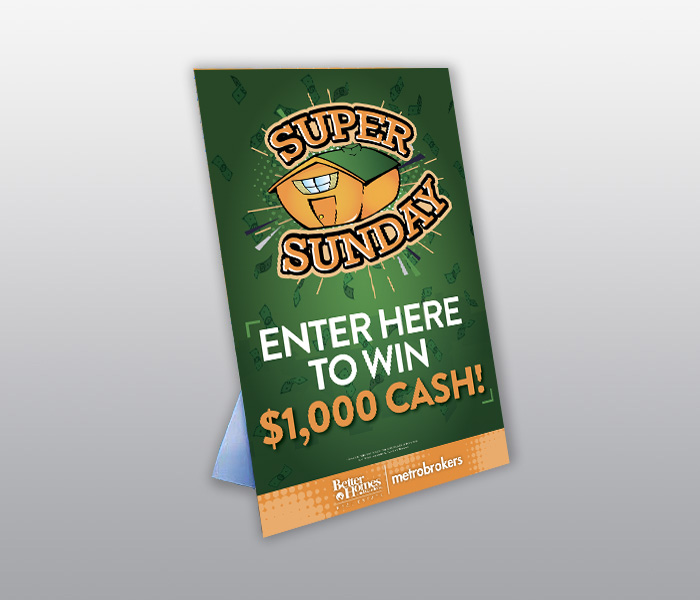 Super Sunday Tabletop Display - Metro Brokers Supply
