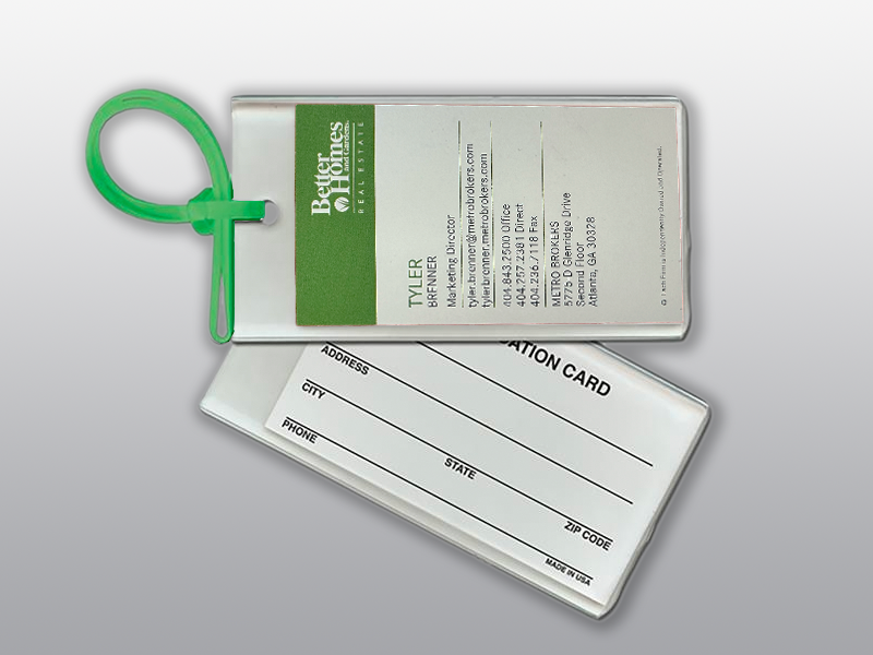 Clear Luggage Tag - Metro Brokers Supply